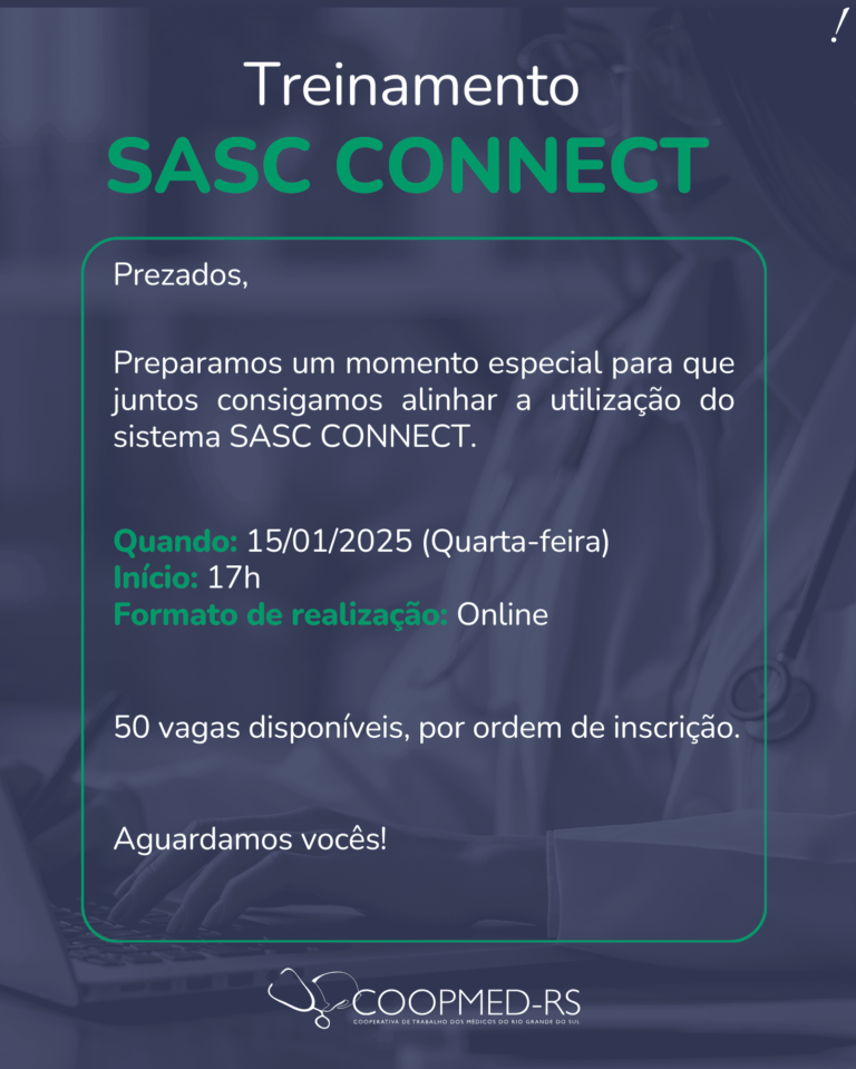 Treinamento Sasc Connect – Janeiro – FINALIZADO – COOPMED-RS